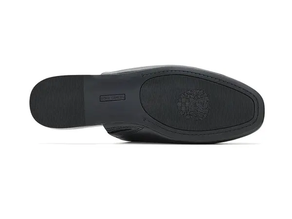 Vince Camuto Macassie Flat Mule Shoes With Horsebit Detail - Black