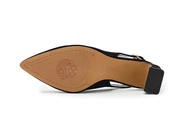 Vince Camuto Hamden Link Slingback Block Heel Pumps - Black