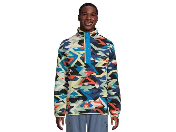 Columbia Printed Half Snap Fleece Jacket - Blue