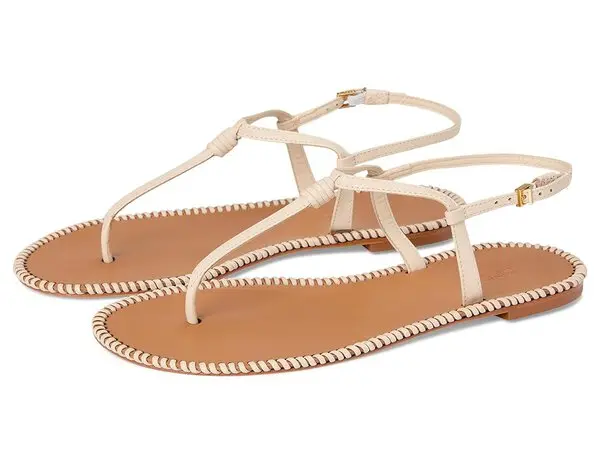 Schutz Elsha Flat Thong Sandals - White