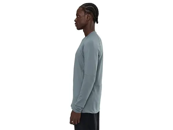 Nike Pro Warm Long Sleeve Crew Top - Gray