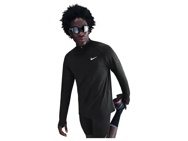 Nike Thermo-fit Repel Winterized Stride Half-zip Workout Top - Black