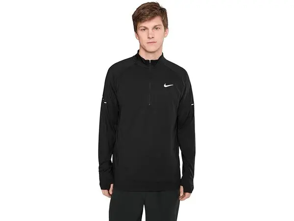 Nike Stride Dri-fit 1/4-zip Running Top Workout Light Crimson/reflective Silver - Black