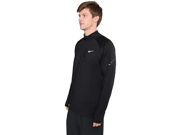 Nike Stride Dri-fit 1/4-zip Running Top Workout Light Crimson/reflective Silver - Black