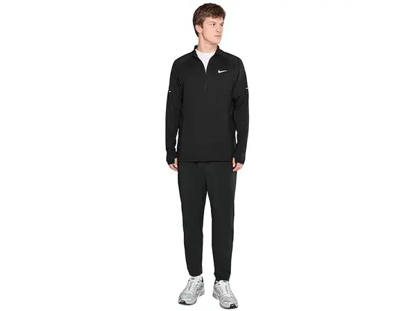 Nike Stride Dri-fit 1/4-zip Running Top Workout Light Crimson/reflective Silver - Black
