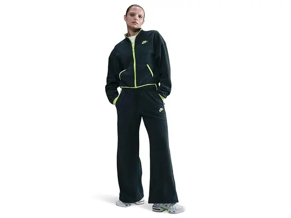 Nike Club Fleece Cozy Mid-rise Wide Pants - Black