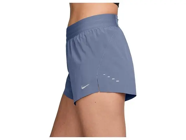Nike Swift Dri-fit Mid-rise Running Shorts With Brief Liner - Blue