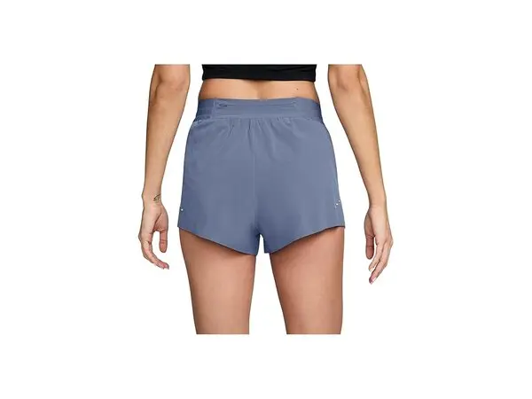 Nike Swift Dri-fit Mid-rise Running Shorts With Brief Liner - Blue