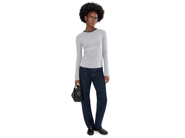 Vince Heather Tipped Long Sleeve Crew - Multi