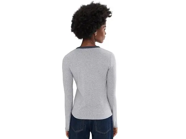 Vince Heather Tipped Long Sleeve Crew - Multi