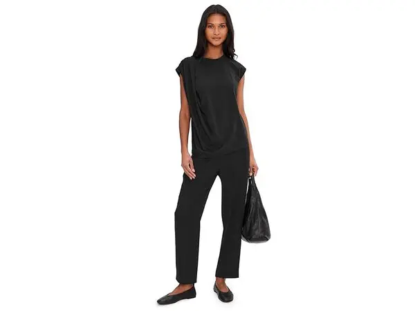 Vince Relaxed Short Sleeve Drape Top