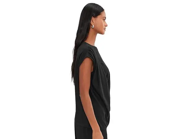 Vince Relaxed Short Sleeve Drape Top
