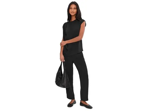 Vince Mid-rise Tapered Pull-on Pants - Black