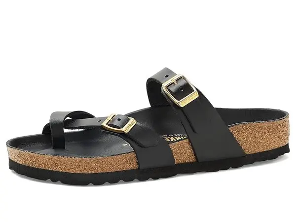 BIRKENSTOCK Mayari Dressy Leather Sandals - Black