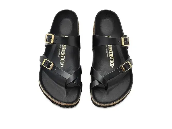 BIRKENSTOCK Mayari Dressy Leather Sandals - Black
