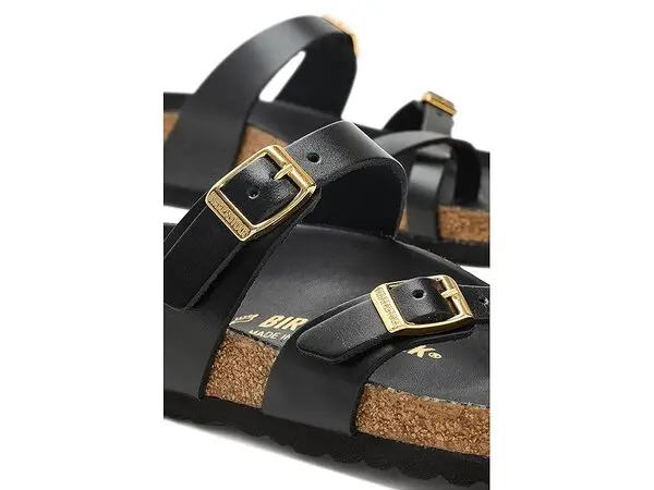 BIRKENSTOCK Mayari Dressy Leather Sandals - Black