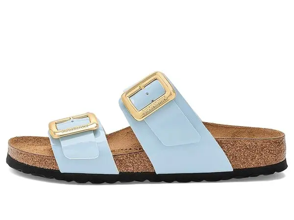 BIRKENSTOCK Sydney Luxe Buckle Patent Sandals - Blue