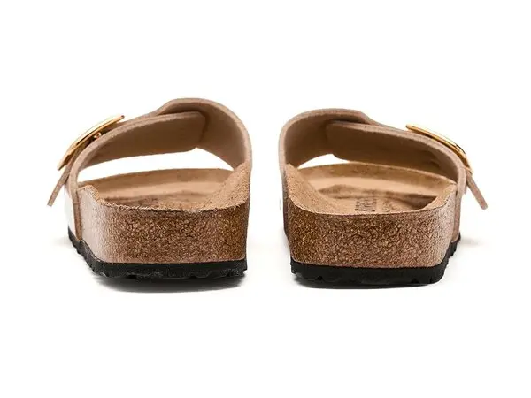 BIRKENSTOCK Catalina Luxe Buckle Patent Sandals - Bone
