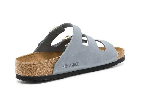 BIRKENSTOCK Florida Oiled Leather Dress Sandals - Gray