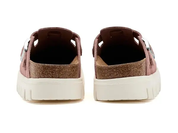 BIRKENSTOCK Boston Chunky Platform Clog Mules - Pink