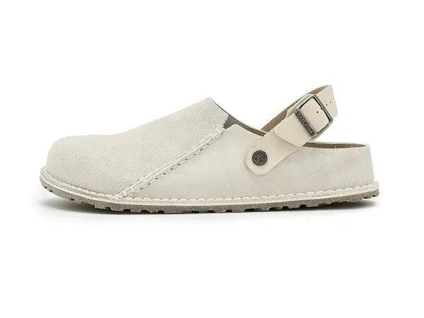 BIRKENSTOCK Lutry Suede Clog/mule Shoes - Beige