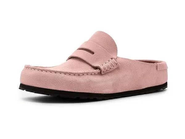 BIRKENSTOCK Naples Suede Clogs - Pink
