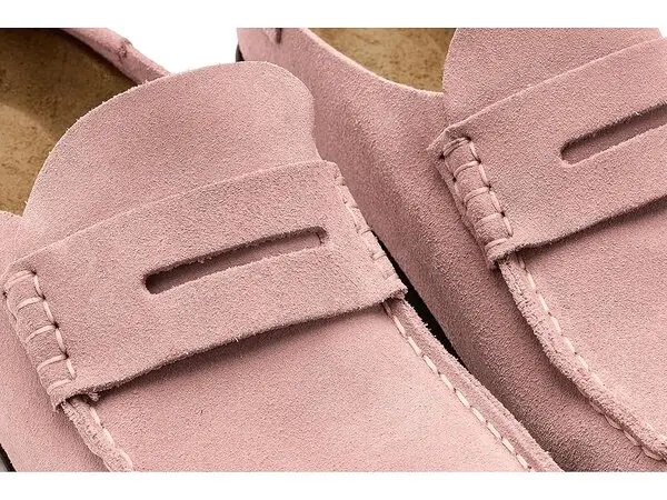 BIRKENSTOCK Naples Suede Clogs - Pink