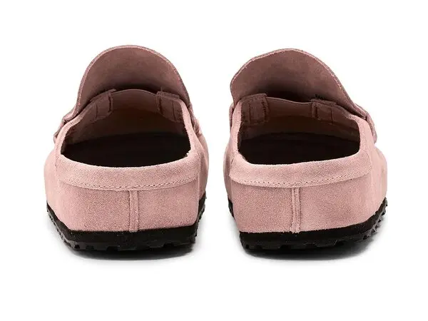 BIRKENSTOCK Naples Suede Clogs - Pink