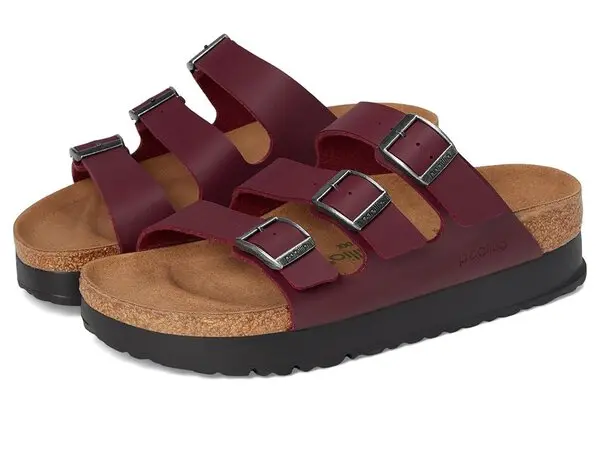 BIRKENSTOCK Florida Platform Vegan Sandals - Brown