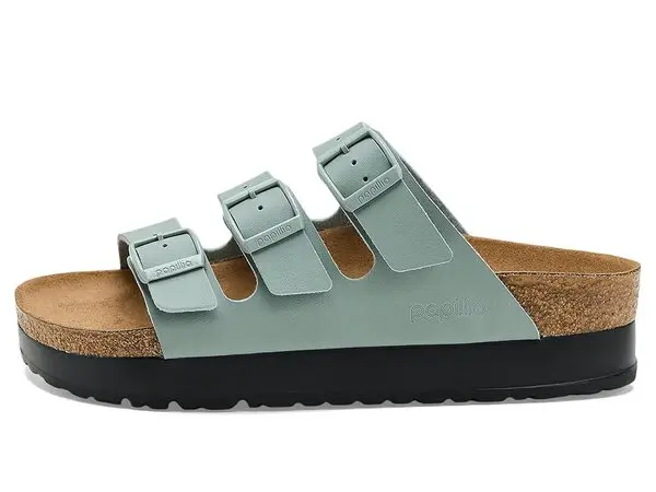 BIRKENSTOCK Florida Platform Vegan Sandals - Gray