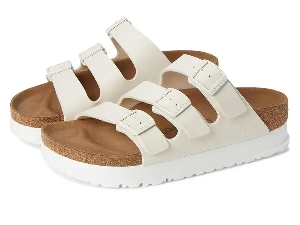 BIRKENSTOCK Florida Platform Vegan Sandals - White