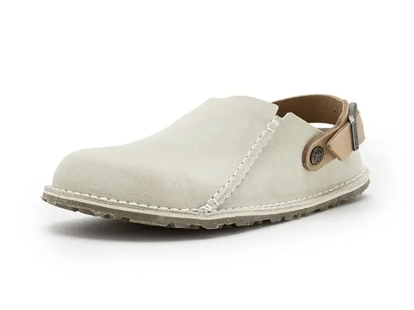 BIRKENSTOCK Lutry 365 Suede Clogs - Beige