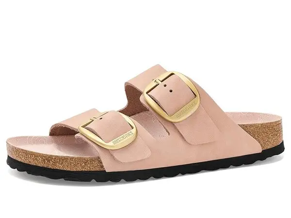 BIRKENSTOCK Arizona Big Buckle Nubuck Dress Sandals - Pink