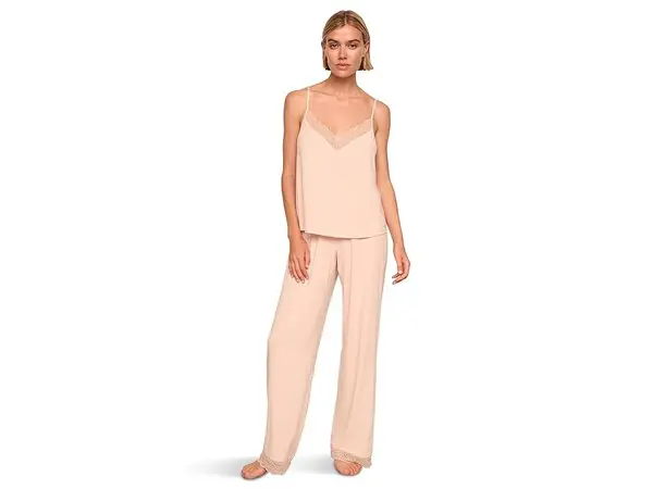 Eberjey Kari Tenceltm Modal Cami Pant Pj Set Pajama Sets Tea Rose - Red