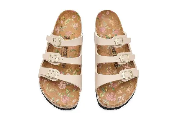 BIRKENSTOCK Florida Printed Footbed Sandals - Brown