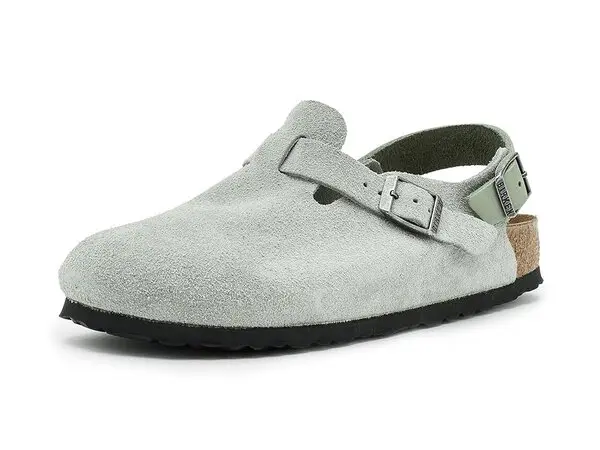 BIRKENSTOCK Tokio Suede Clog/mule Shoes - Gray