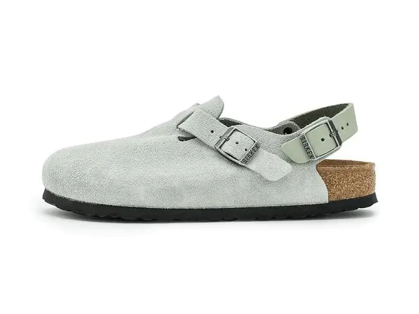 BIRKENSTOCK Tokio Suede Clog - Gray