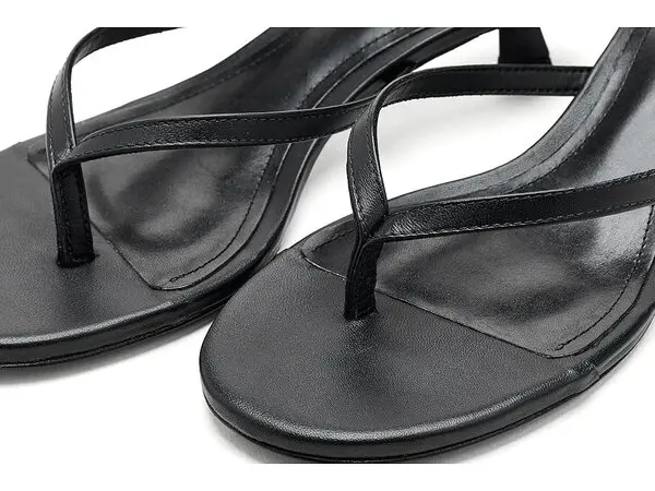 Schutz Carolyn Kitten Heel Thong Sandals - Black