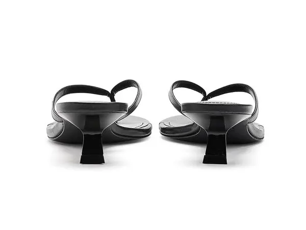 Schutz Carolyn Kitten Heel Thong Sandals - Black