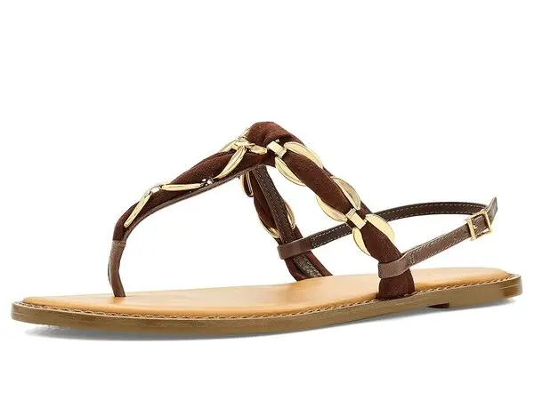 Schutz Camellia Strappy Sandals With Chain Link Detailing - Brown