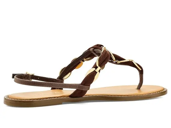 Schutz Camellia Strappy Sandals With Chain Link Detailing - Brown