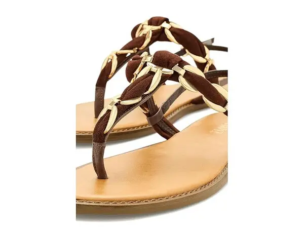 Schutz Camellia Strappy Sandals With Chain Link Detailing - Brown