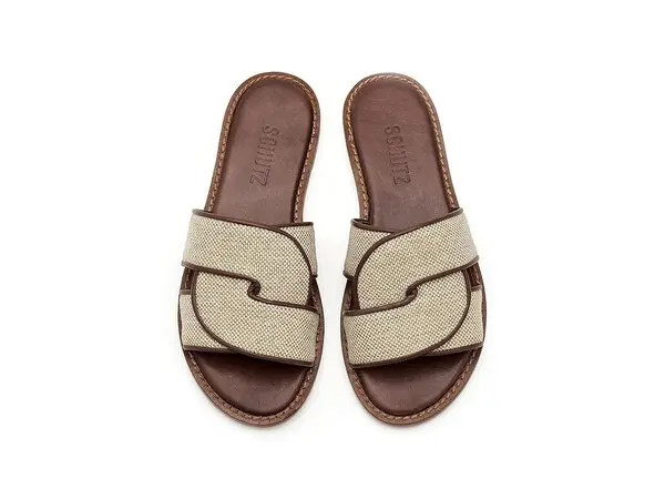 Schutz Rita Flat Sandals - Neutral