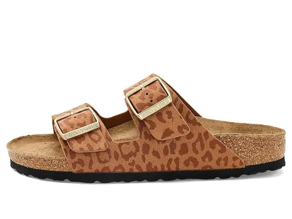 BIRKENSTOCK Arizona Leopard Print Sandals - Brown