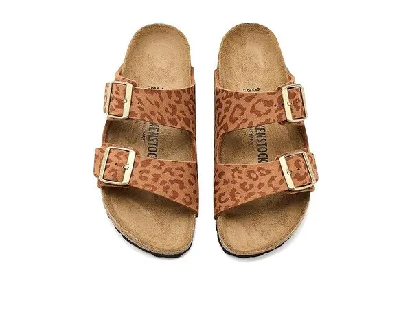 BIRKENSTOCK Arizona Leopard Print Sandals - Brown