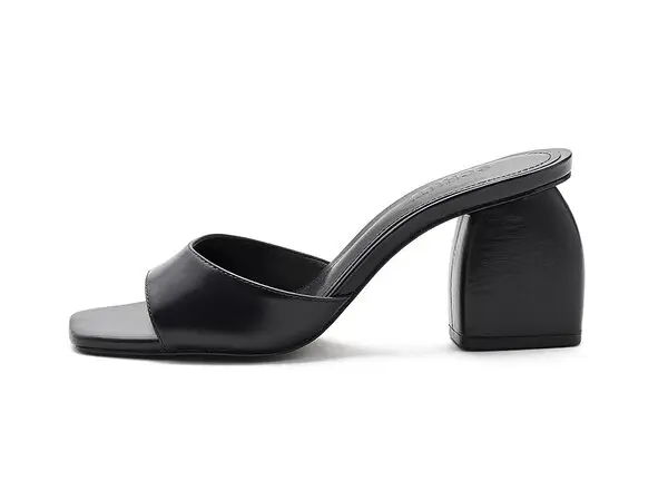 Schutz Leena Block Heel Sandals - Black