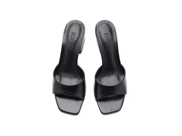 Schutz Leena Block Heel Sandals - Black