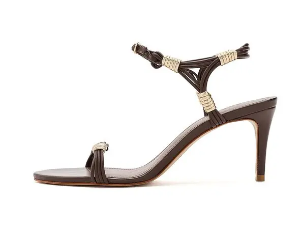 Schutz Nara Mid Sandals In Platina - Brown
