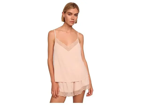 Eberjey Kari The Cami/short Pajama Set Pajama Sets Tea Rose - Red