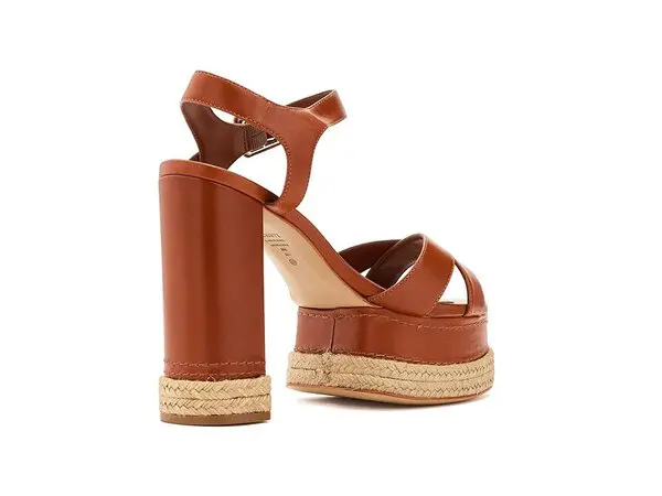 Schutz Hilda Rope High Platform Sandals - Tan
